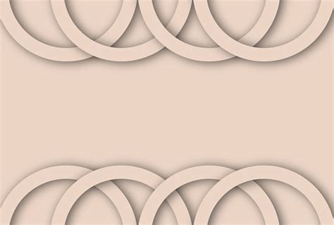 반 원 패턴 그림 텍스트 종이 아트 스타일에 대 한 복사 공간을 가진 추상 부드러운 파스텔 갈색 색상 배경 0명에 대한 스톡