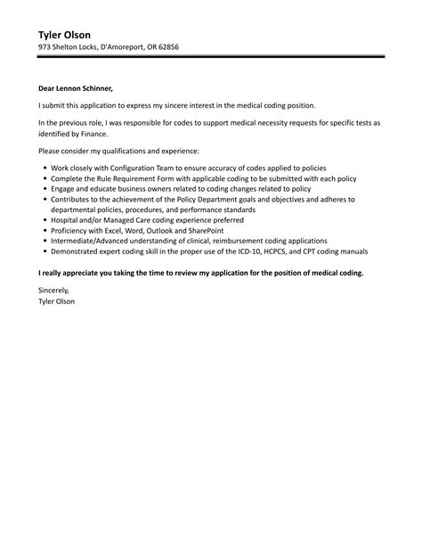 Job Cover Letter For Medical Coder At Susan Jaimes Blog