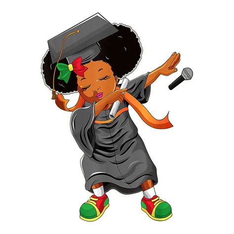 Dabbing African American Grad Girl Graduation Class Of 2022 Stainless