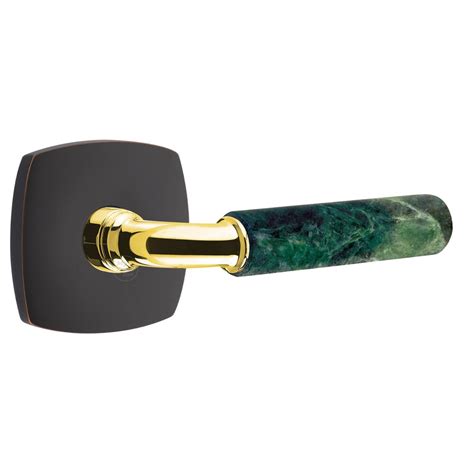 Select Levers Collection Single Dummy Urban Modern Rosette In Oil Rubbed Bronze And R Bar Stem