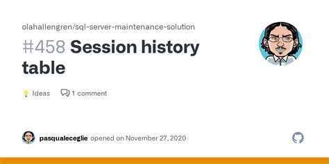 Session History Table · Olahallengren Sql Server Maintenance Solution