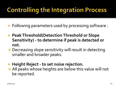 Integration Of Chromatographic Peaks Pptx