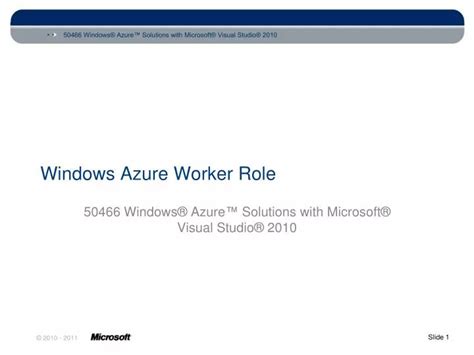 Ppt Windows Azure Worker Role Powerpoint Presentation Free Download
