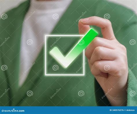 Check Mark Used To Indicate Correctness Accuracy And Validation Stock
