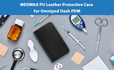 MEDMAX PU Leather Protective Case For Omnipod Dash PDM Personal Diabetes Manager Lightweight