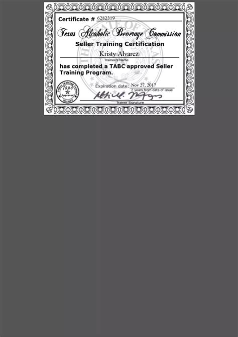 Tabc Certification 2015 Pdf