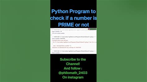 Prime Number Checker In Python Youtube