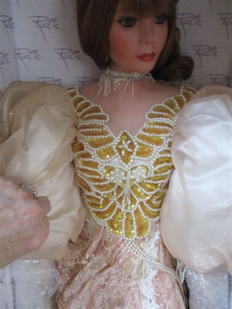 42 Inch Rustie Doll Caylon In White Satin And White Lace With Matching
