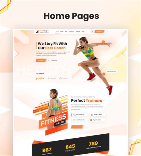 Bodyshape Fitness Workout And Gym Html Template Gym Workouts