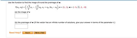 Solved Use The Function To Find The Image Of V And The Chegg