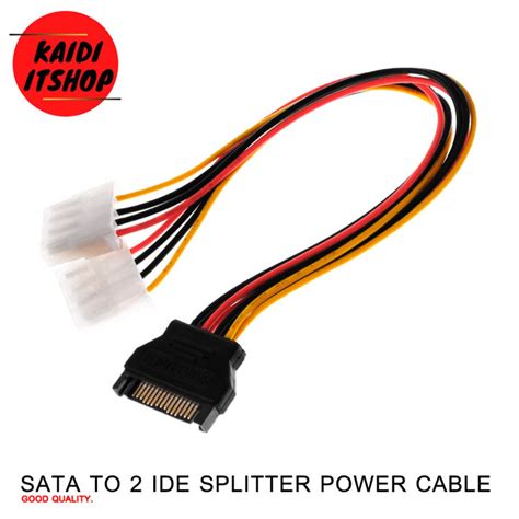 สายแปลง Sata ออก 4 Pin Ide โมเล็กซ์ 15 Pin Sata Male To 4 Pin Molex