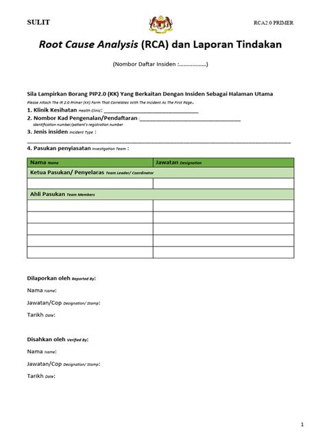 Format Rca 20 Pdf Patient Safety Simulation