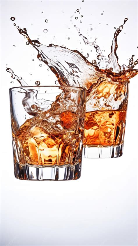Premium Ai Image Two Glasses Clicking And Splashing Together Over