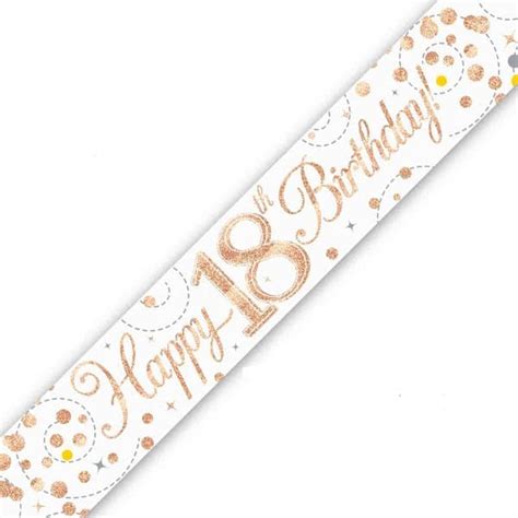 Happy 18th Birthday Sparkling Fizz Banner — The Party Monster