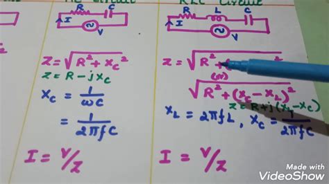 Ac Circuits Formulas Circuit Theory Youtube