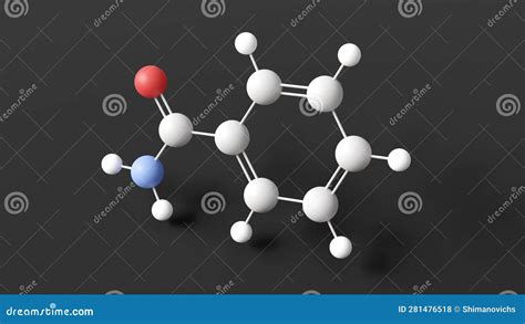 Benzamide Molecule Molecular Structure Amide Derivative Ball And