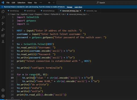 How To Create Multiple Vlans With Python Script Ccna Practical Labs