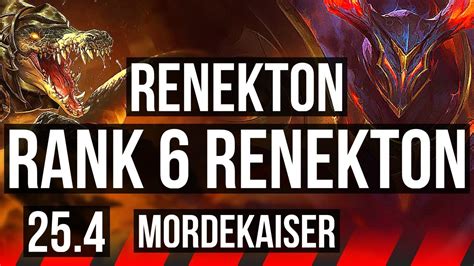 Renekton Vs Mordekaiser Top Rank 6 Renekton Br Challenger 254