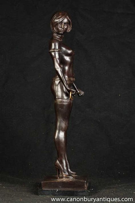 Erotic Bronze Nude Figurine By Bruno Zach Dominatrix Sex