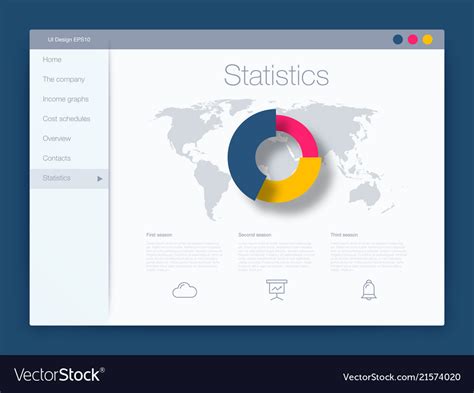 Dashboard Infographic Template With Modern Ui Vector Image