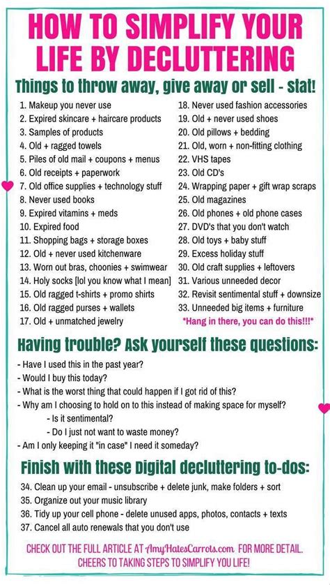 Printable Declutter Checklist Artofit