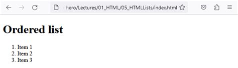 HTML Lists
