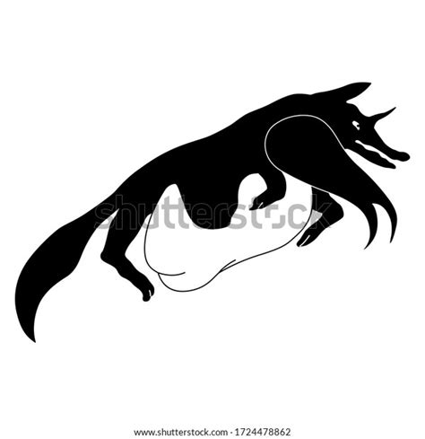 Isolated Vector Illustration Naked Girl Seeping Stock Vector Royalty Free
