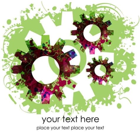 화려한 배경 기어 벡터 Eps Uidownload