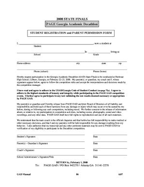 Fillable Online Ciclt P 86 State Student Registration Form Doc Ciclt