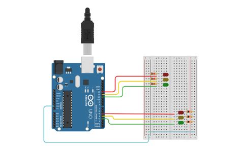 circuit design projeto do semáforo tinkercad