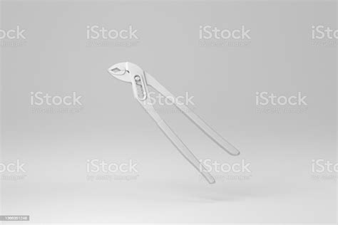 흰색 배경에 배터리 서비스 펜치 최소한의 개념 단색 3d 렌더 0명에 대한 스톡 사진 및 기타 이미지 0명 3차원 형태