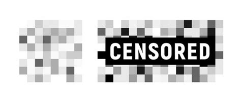 Censor Pixel Sign Bar Censorship Square Royalty Free Vector