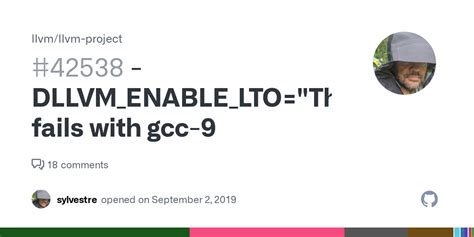 dllvm enable lto thin fails with gcc 9 · issue 42538 · llvm llvm