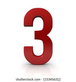 Number 3 Three Third 3d Render ภาพประกอบสตอก 1206060832 Shutterstock