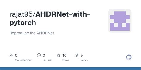 Github Rajat Ahdrnet With Pytorch Reproduce The Ahdrnet