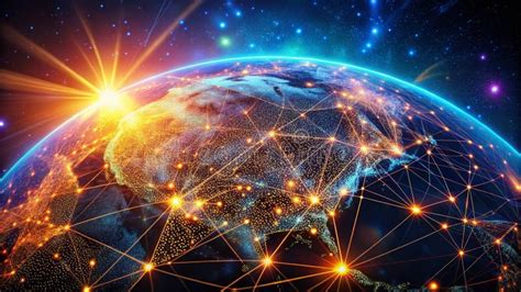 A Futuristic Perspective On Global Interconnectivity Drone Photography