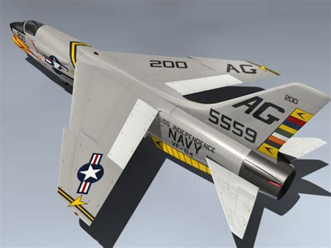 F 8c Crusader 3d Model By Mesh Factory