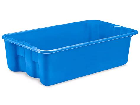 Heavy Duty Stack And Nest Containers 18 X 11 X 5 Blue S 19471blu