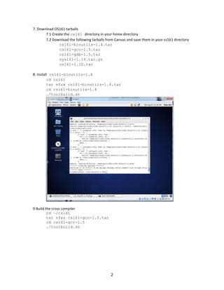 Project 2 How To Install And Compile Os161 PDF