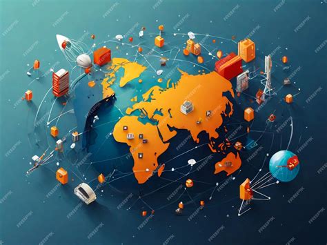 Premium Photo Global Network System Vector Concept Illustration With