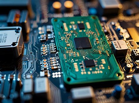 Futuristic Circuit Board Urban Technology Integration Ai Generative