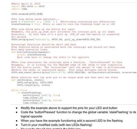 solved date april 9 2020 import rpi gpio as gpio import