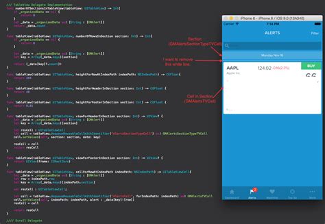 Swift Want To Remove The White Line Between Section And First Cell In
