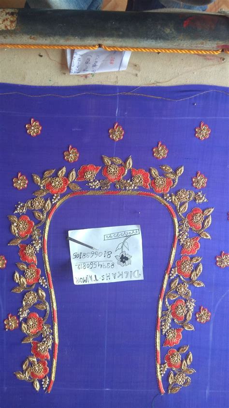 Pin By Arunachalam On Ariorke Blouse Hand Designs Hand Work Blouse