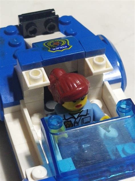lego styled police car incomplete toy vehicle nice to complete