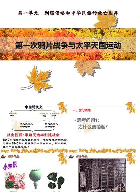 第一次鸦片战争与太平天国运动列强侵略与中华民族的救亡图存PPT课件 卡卡办公
