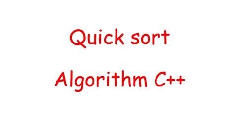 Thuật Toán Sắp Xếp Nhanh Quick Sort Algorithm Cc