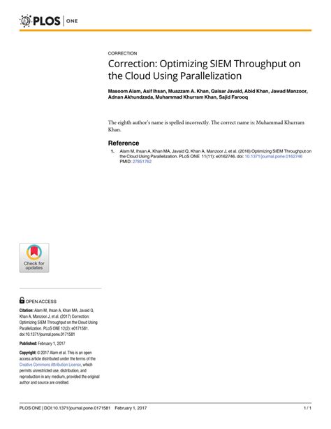 Pdf Correction Optimizing Siem Throughput On The Cloud Using