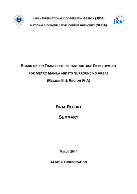 Roadmap For Transport Infrastructure Development Docslib