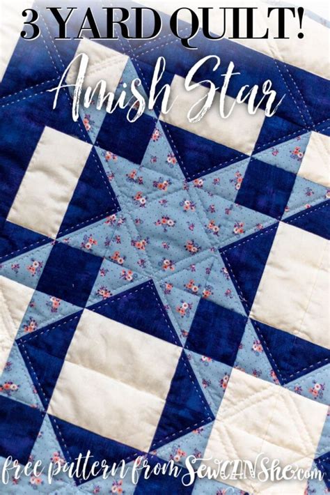 Free 3 Yard Quilt Pattern Amish Star Quilt Patterns Free Quilt Patterns Amish Quilt Patterns